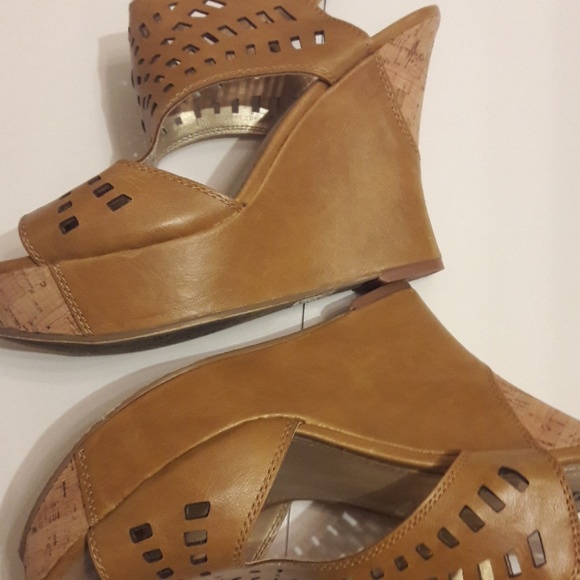 Limelight | Shoes | Limelight Laser Cut Wedge Heels | Poshmark